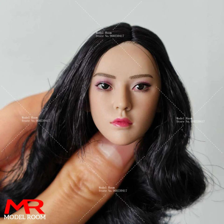 1/6 Scale Career Killer Head Sculpt Female Black Hair Soldier Head ...