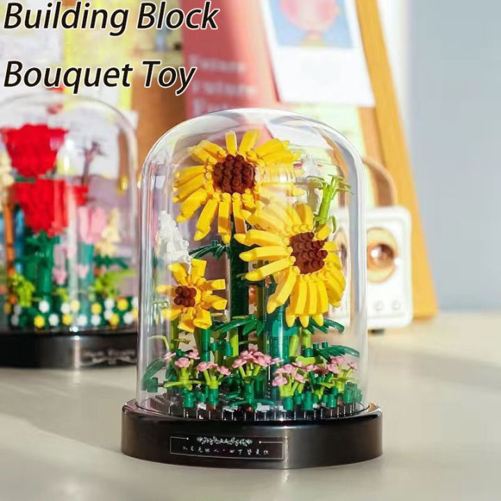 Sunflower Simulation Building Blocks DIY Assembly And Splicing 3D Model ...