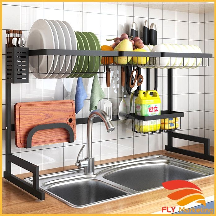 Stainless Steel Kitchen Rack Organizer for Kitchenware Storage Sink ...