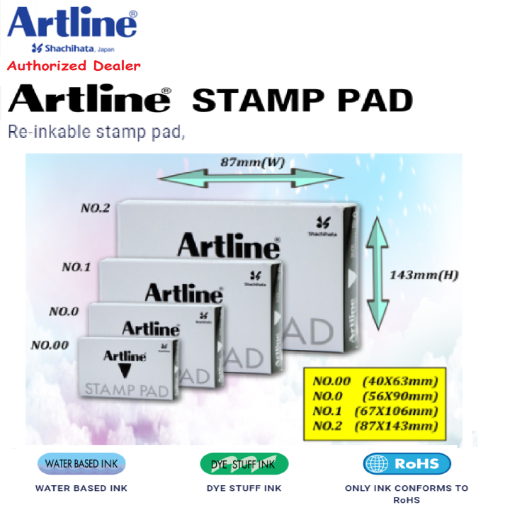 Artline Stamp Pad No.00 / No.0 / No.1 / No. 2 | Lazada