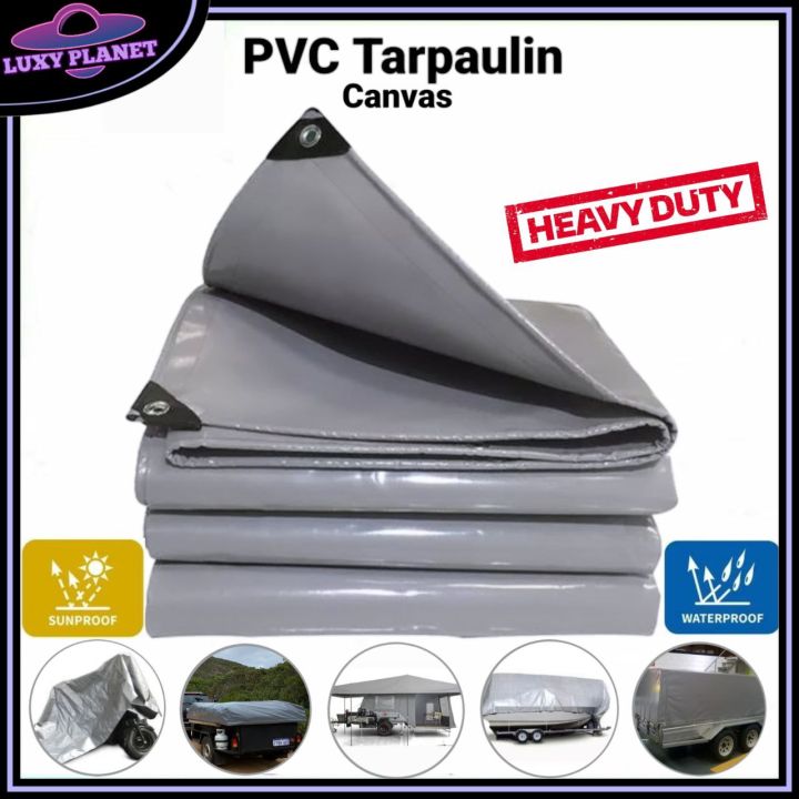 🔥PVC Tarpaulin Canvas Premium Heavy Duty Tarp Kanvas Lori Khemah Lorry ...
