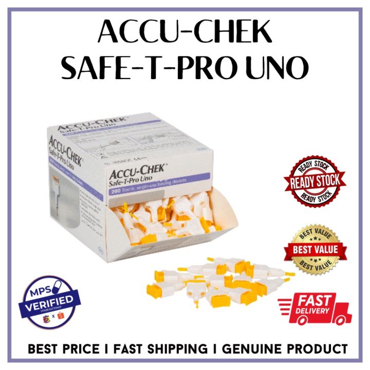 ACCU-CHEK Safe-T-Pro Uno Single-use Lancet Device 25PCS/50PCS/200PCS ...