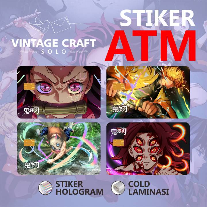 Stiker Atm Kartu HOLOGRAM Anime Kimetsu Demon Slayer Skin card Sticker ...