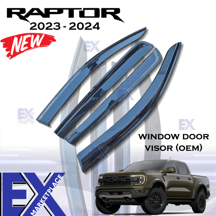 Ford Next-Gen RANGER / RAPTOR 2023 to 2024 OEM NO LOGO Window Door Rain ...