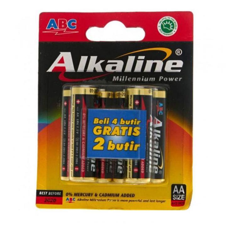 ABC Alkaline Lr-06 Mp AA 4 + 2pcs | Lazada Indonesia