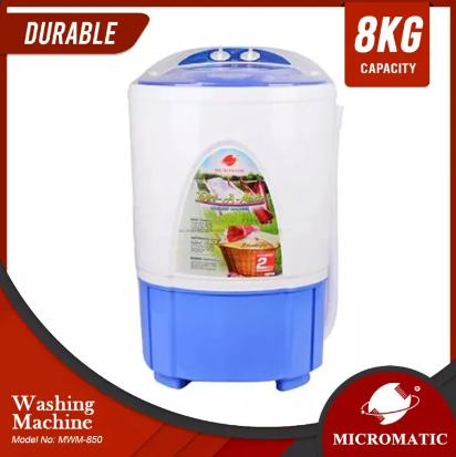 Micromatic Washing Machine MWM-850 | 8.0kg Washing Machine Single Tub ...
