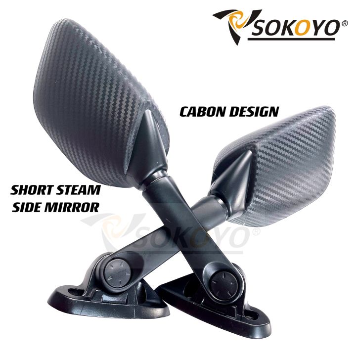 1 pair Carbon Short Stem Front Side Mirror for Honda and Rusi ADV PCX ...