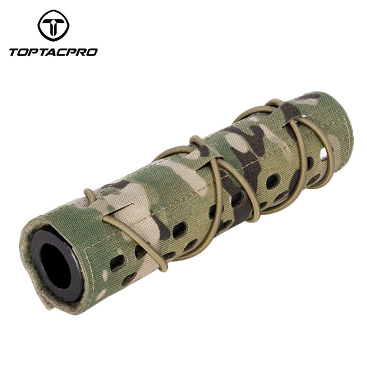 TOPTACPRO Tactical Suppressor Cover 7'' Laser Cut Muffler Heat Shield ...