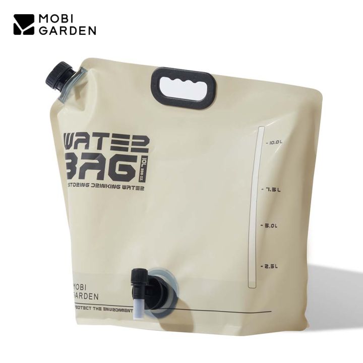 MOBI GARDEN Camping Water Storage Bag 10L Portable Foldable With Faucet ...