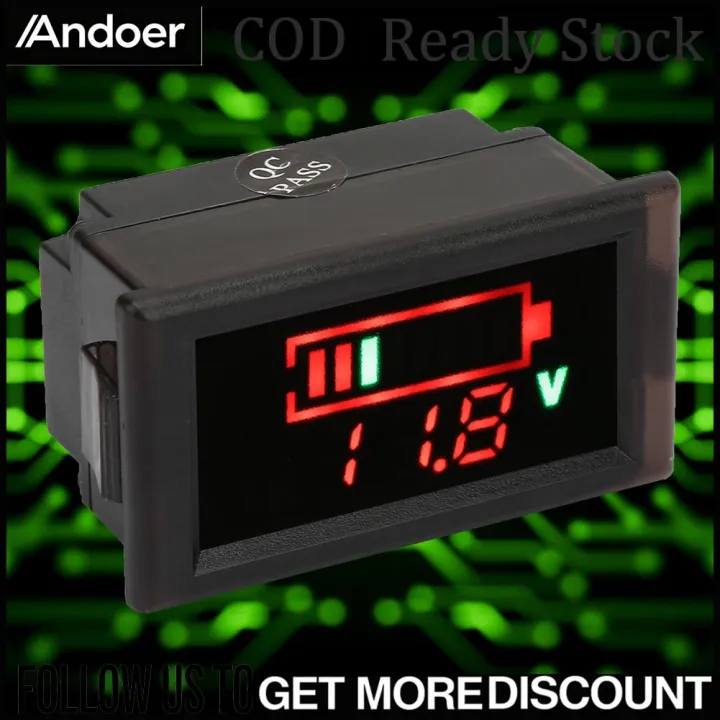 Andoer- Battery Indicator Electric Car Battery Indicator Water-proof ...