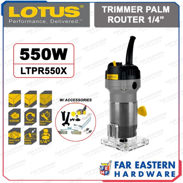 LOTUS LTPR550X Trimmer Palm Router 1/4" 550W LTPTCD | Lazada PH