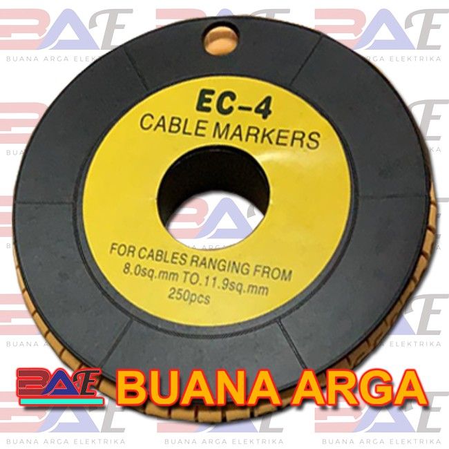 Cable Marker tipe EC-3 / EC-4 huruf A-Z angka 0-9 Penanda Kabel ...