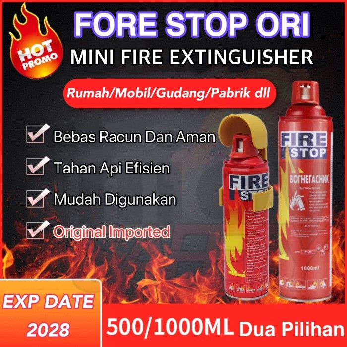 500 ML ALAT Fire Stop Extinguisher Racun Pemadam Api Portable Mobil SPT ...