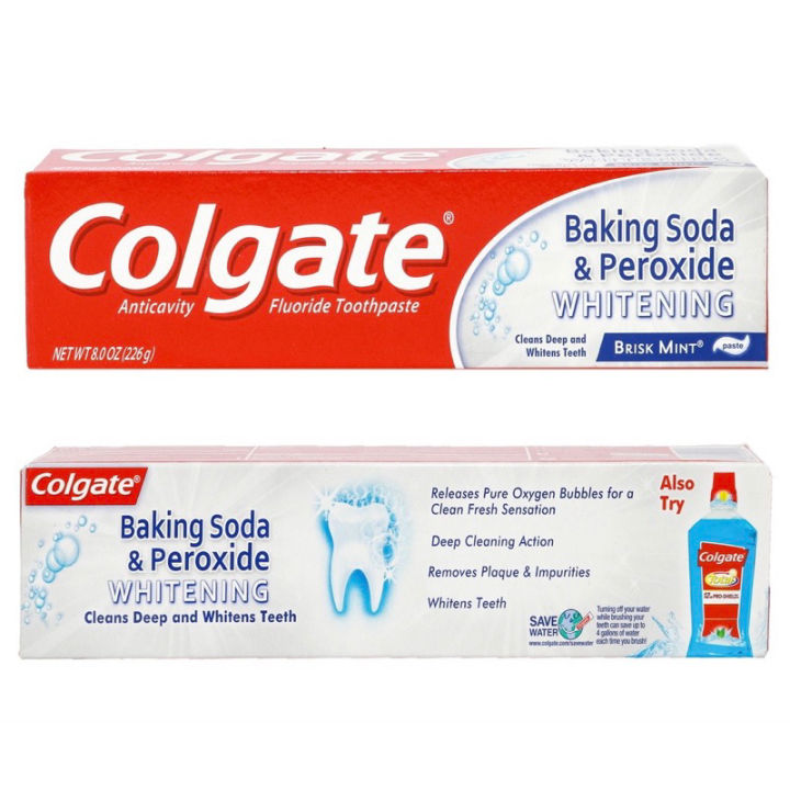 Colgate Baking Soda Peroxide Whitening Toothpaste 226g | Lazada PH