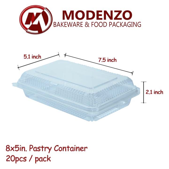 MP175 -8x5in. Pastry Container (20pcs per pack) | Lazada PH