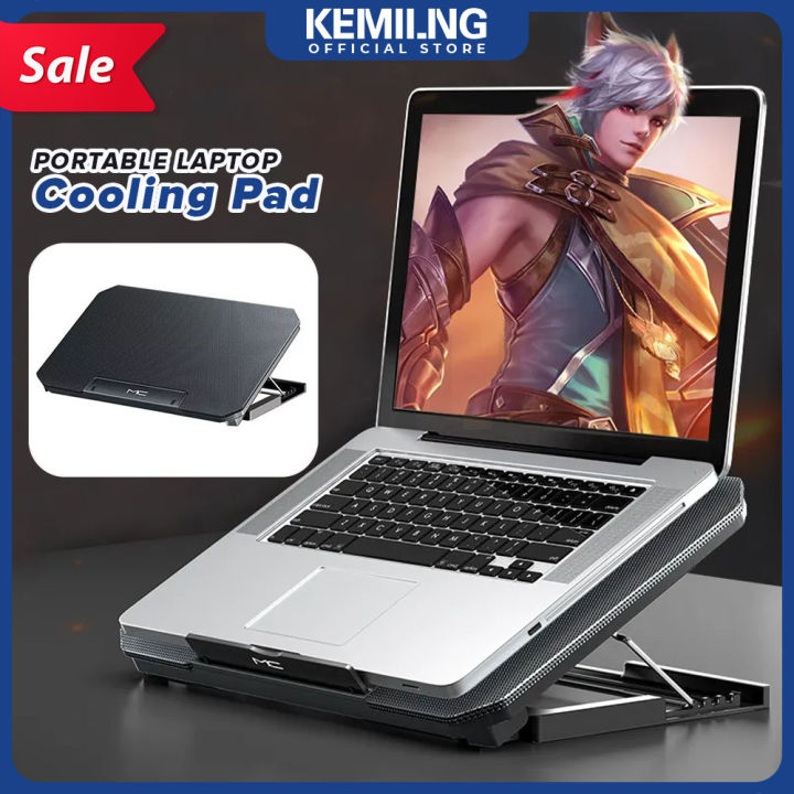 KEMILNG Gaming Laptop Cooling Pad 2 Fans With Screen Cooler Stand Pad ...