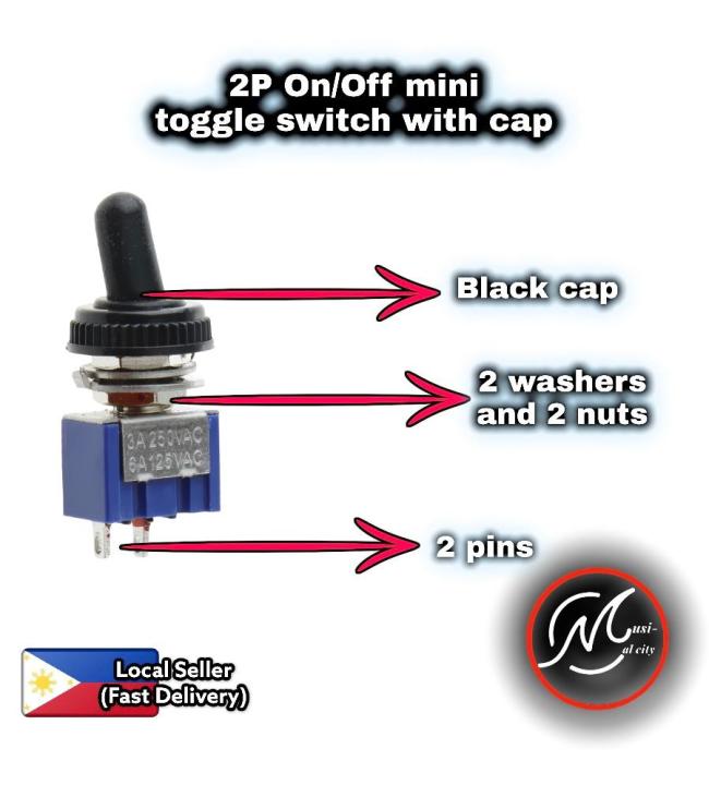2 pin on/ off - mini toggle switch for electric guitar , bass ...