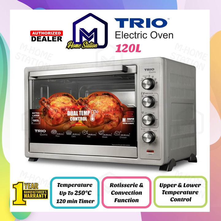 TRIO 120L Extra Large Capacity Convection Electric Oven with Rotisserie ...