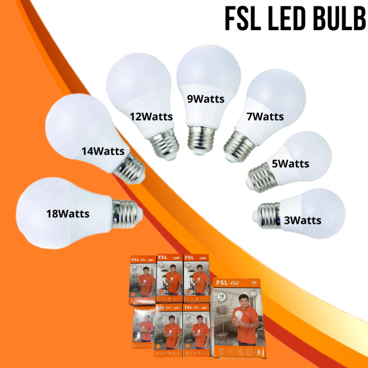 (ilaw )~Bulb E27 18W , 14W , 12W , 9W , 7W , 6500k White for Indoor at Outdoor Led Light FSL Led ...