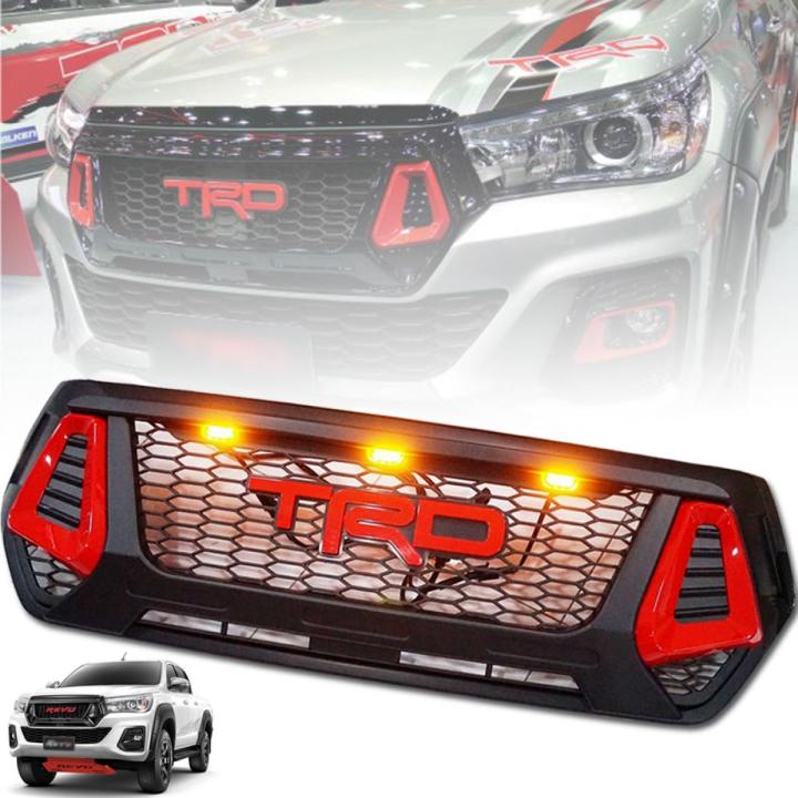 กระจังหน้า หน้ากระจัง TRD มีไฟ LED 3 จุด รุ่น โตโยต้า รีโว่ TOYOTA REVO ...