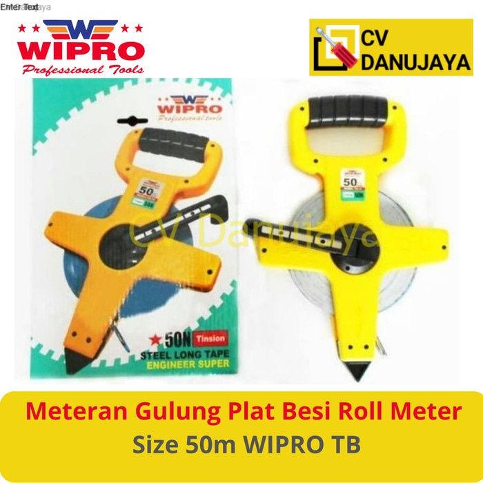 Meteran Gulung Plat Besi Roll Meter Steel Plate Size 50 meter WIPRO TB ...