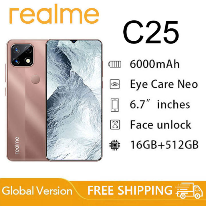 Realme C25 Phone Original Cellphone Sale 16GB + 512GB 5G Phone Dual SIM ...
