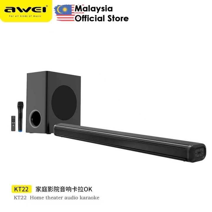 Awei KT22 160W Home Theater Karaoke Soundbar with Subwoofer Bluetooth ...