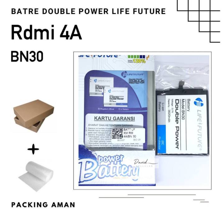 VLSPT- BATRE LF BN30 XIAOMI REDMI 4A - BATTERY DOUBLE POWER LIFE FUTURE ...