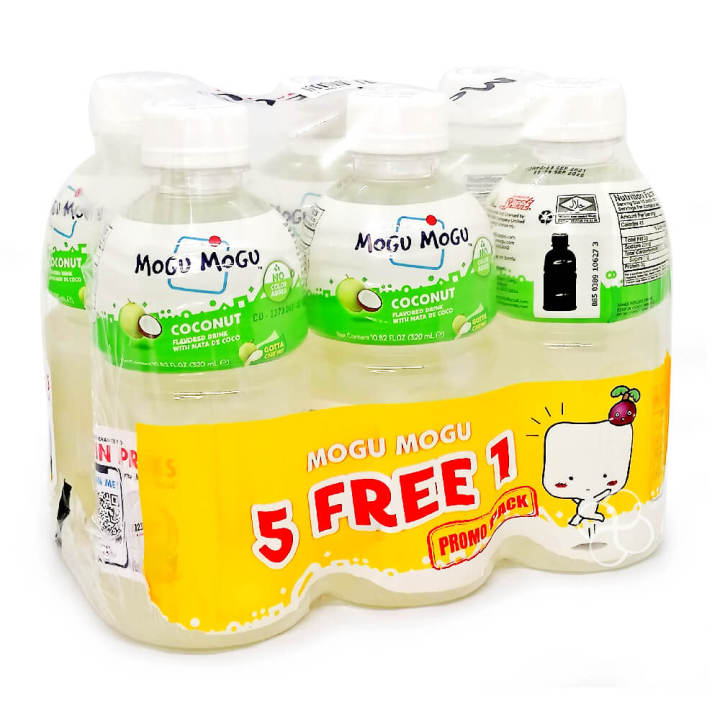Mogu Mogu Coconut Juice with Nata de Coco 320mL 5+1 Promo Pack | Lazada PH