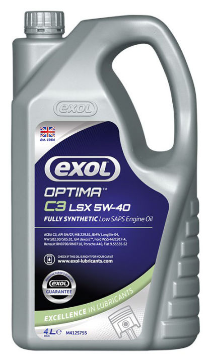 EXOL OPTIMA C3 LSX 5W-40 Fully Synthetic 4L Engine Oil Toyota Vios ...