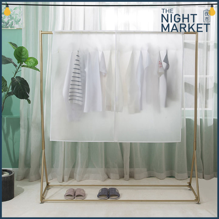 [TEB] Wardrobe Clothes Cover Rack Hanging Cover Cloth Hanger Cover ...