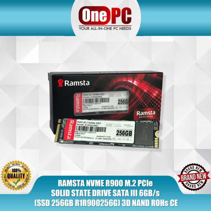 RAMSTA NVME R900 M.2 PCIe SOLID STATE DRIVE SATA III 6GB/s (SSD 256GB ...