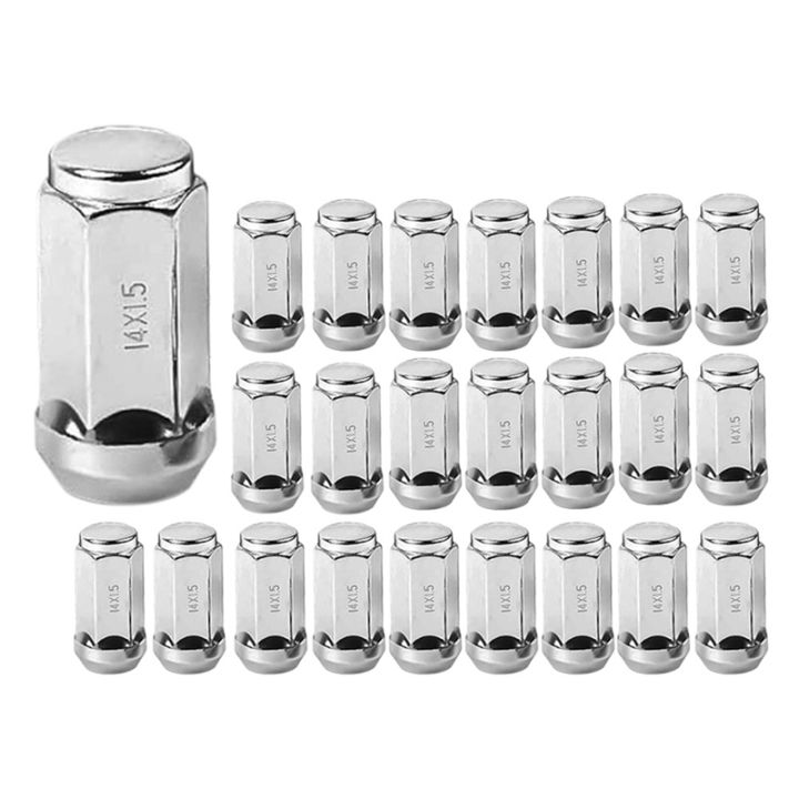 24Pcs Car Lug Nuts M14X1.5 Thread Cone Seat Car Wheel Nuts Replacement ...