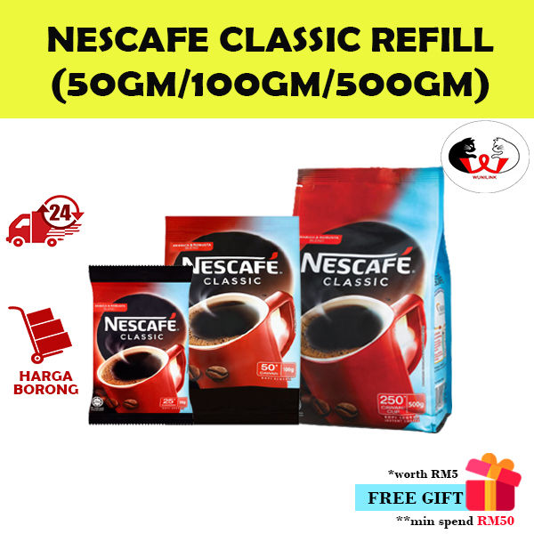 Nestle Nescafe Classic Refill Pack [50GM / 100GM / 500GM] | Lazada