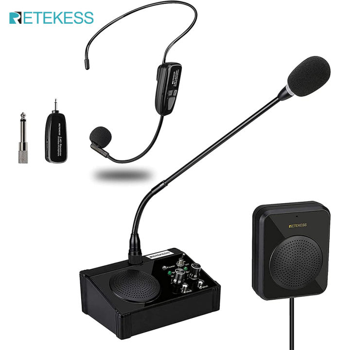Retekess TW106 5W Dual Way Window Counter Intercom Counter Interphone ...