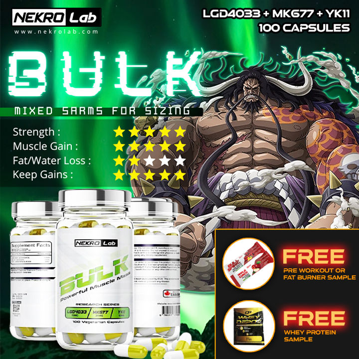 SARMS BULK LGD4033 MK677 YK11 by Nekro Lab (100 CAPSULES / 50 SERVINGS ...