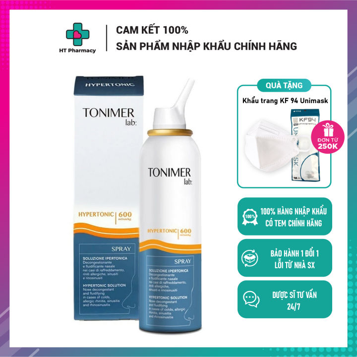 TONIMER LAB HYPERTONIC SPRAY - XỊT MŨI NƯỚC BIỂN GIẢM VIÊM MŨI DỊ ỨNG ...