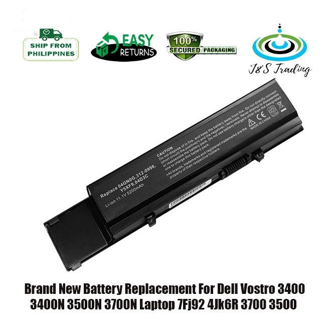Battery Replacement for Dell Vostro 3400 3500 3700 3400N 3500N 3700N ...