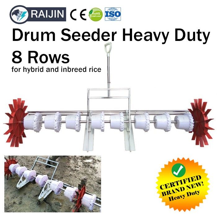 8 rows drum seeder heavy duty rice seeder planter brand new agriculture ...