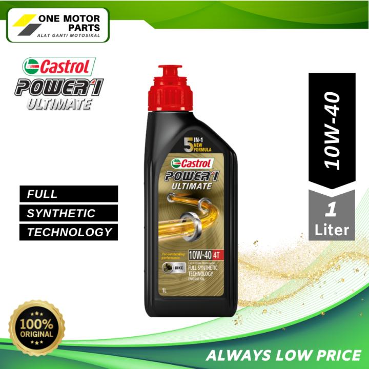 FULL SYNTHETIC TECHNOLOGY CASTROL POWER1 ULTIMATE 10W-40 4T MINYAK ...