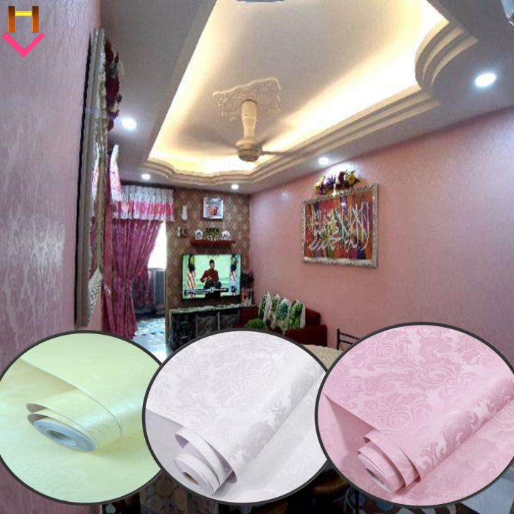 45cm x 10m Wallpaper Dinding Living Room Ruang Tamu Bilik Floral ...