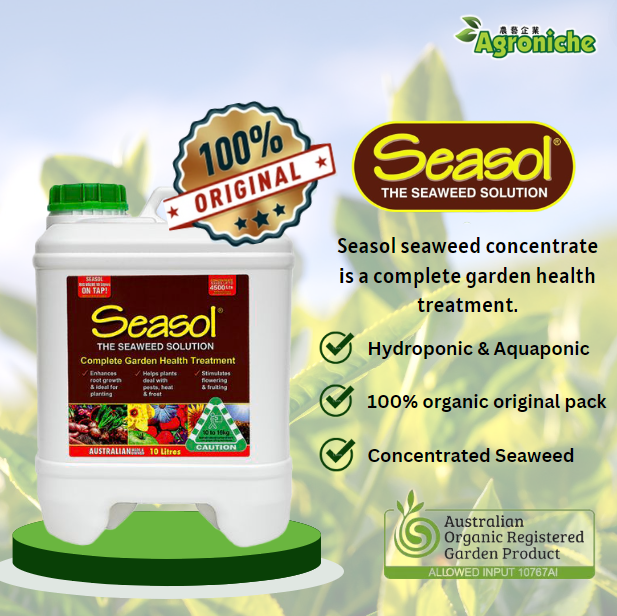 10L Seasol Organic Seaweed Fertilizer for Hydroponic, Aquaponic and ...