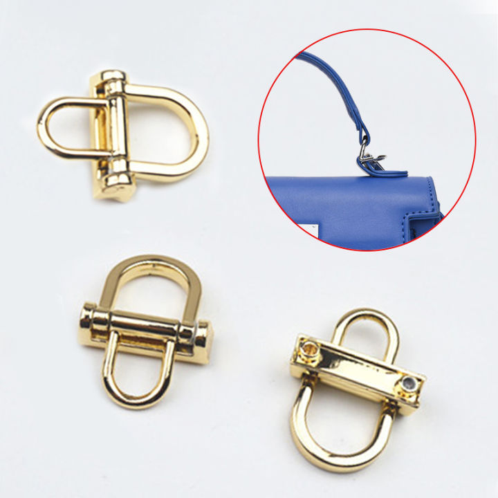 1 PC D Ring Bag Side Clip Buckles Retro Metal Double D Buckle Handbag ...