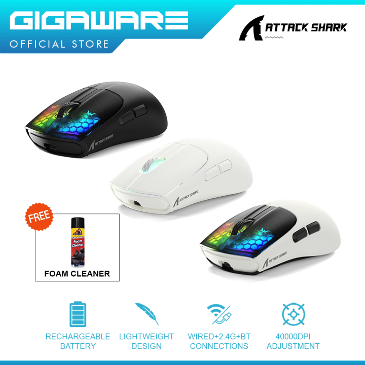 Attack Shark X5 Wireless Gaming Mouse Tri-Mode 2.4G USB-C Wired ...