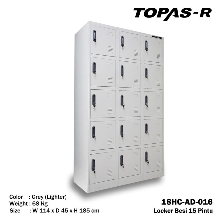 Lemari Besi Kantor Penyimpanan 15 Pintu dan Kunci (LOKER) | Lazada ...