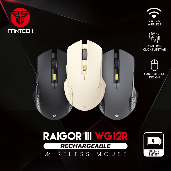Fantech Wg12R PIXART 3065 2.4GHz Wireless Mouse Office Mouse Silent ...