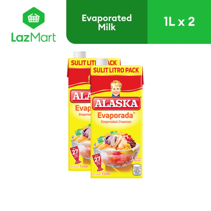 Alaska Evaporada Evaporated Milk 1L - Pack of 2 | Lazada PH