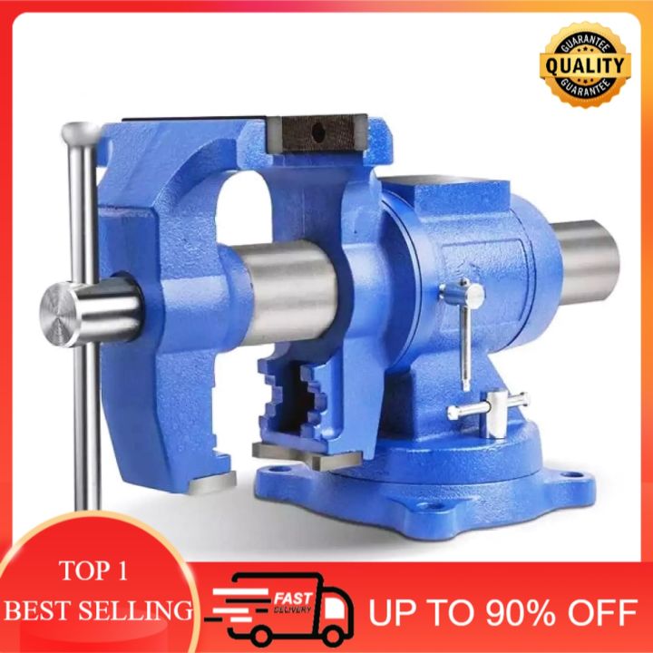 Multi-Purpose Work Bench Vise Heavy Duty Bench Clamp Rotating Jaws 360-Degree Swivel Base ...
