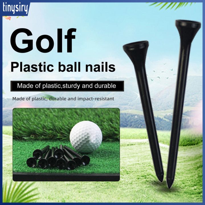 50 Pack Professional Golf Tees Plastic Black Golf Tees Tall Golf Tees ...