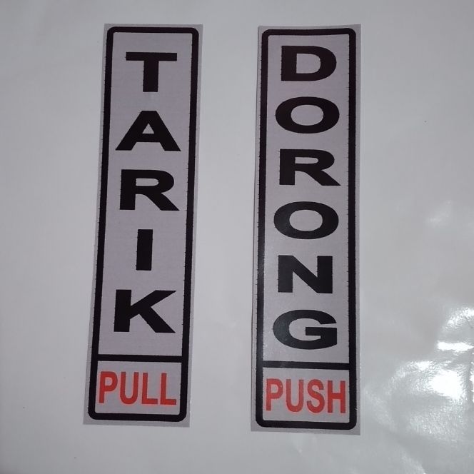 stiker dorong tarik sticker push pull tulisan pintu | Lazada Indonesia